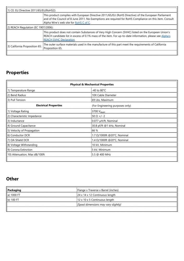 Alpha Wire 9214 BK002 technical document page 2