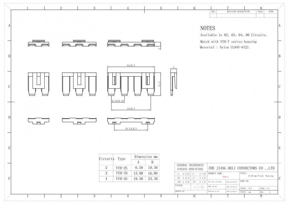 DLL VYH technical drawing page 5