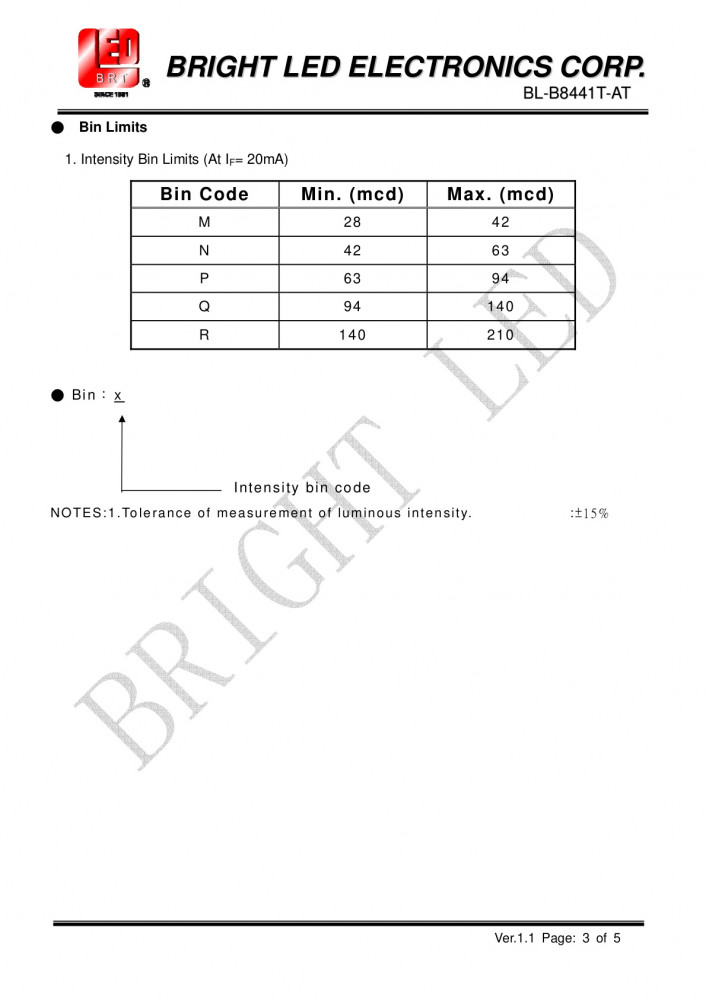BL-B8441T-AT datasheet page 3