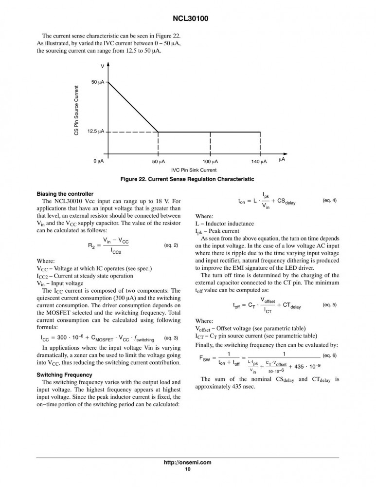 NCL30100 datasheet page 10