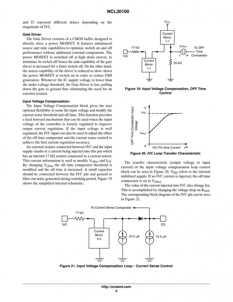 NCL30100 datasheet page 9