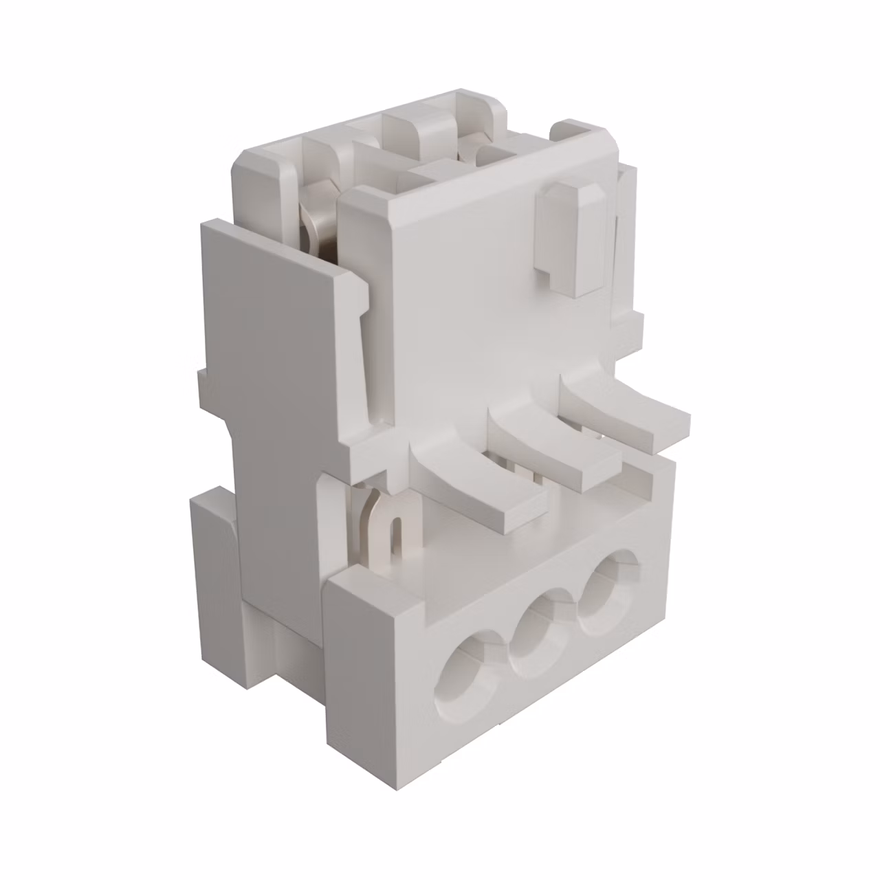 Appli-Mate RAST 2.5 IDT Housing, 2.50mm Pitch, with Side Latches, Female, 5 Circuits, Position Keys A & F Removed, Polarizing Rib Between 3/4, Red Color Stripe