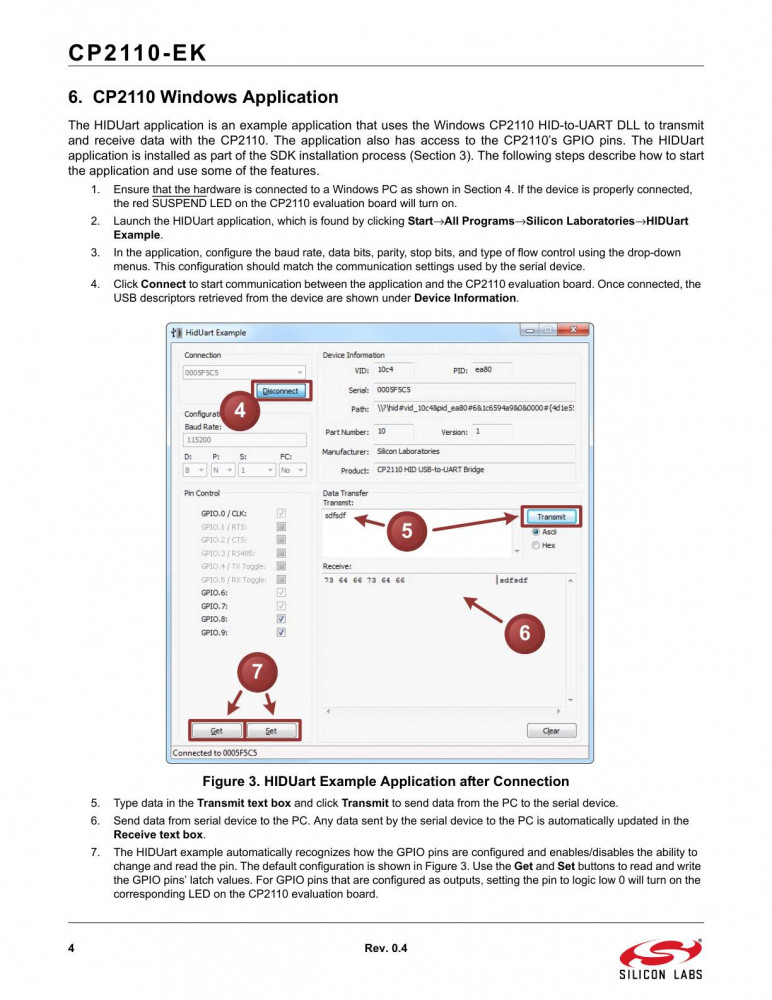 CP2110EK documentation page 4
