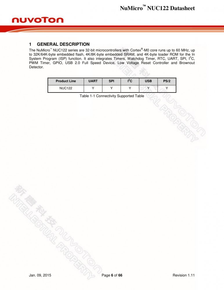 NUC122 datasheet page 6