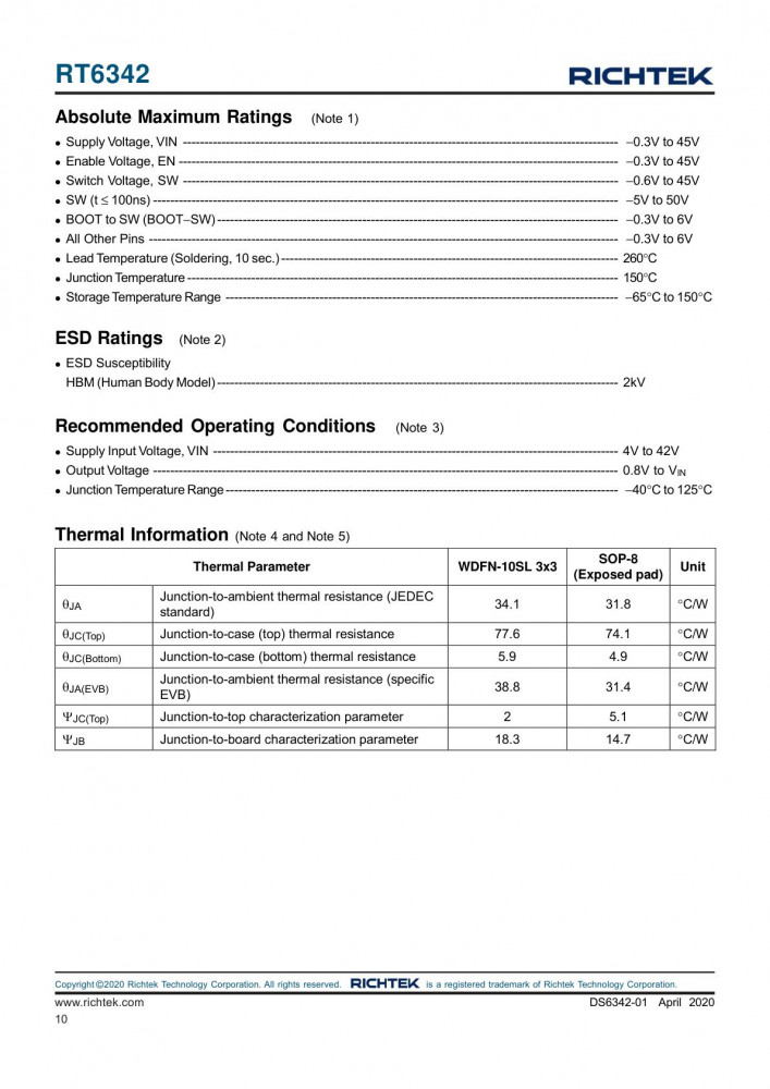 RT6342 technical document page 10