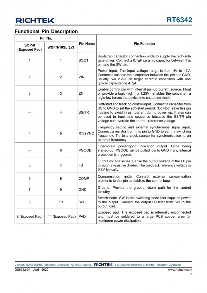 RT6342 technical document page 3