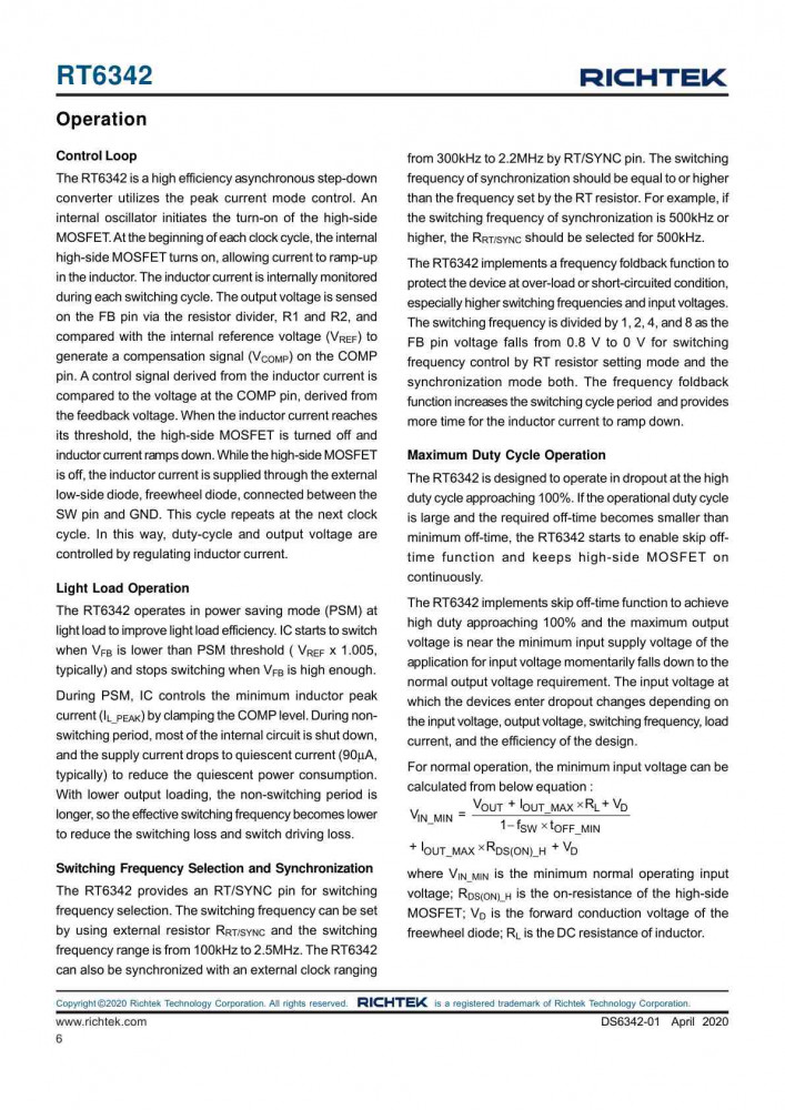 RT6342 technical document page 6