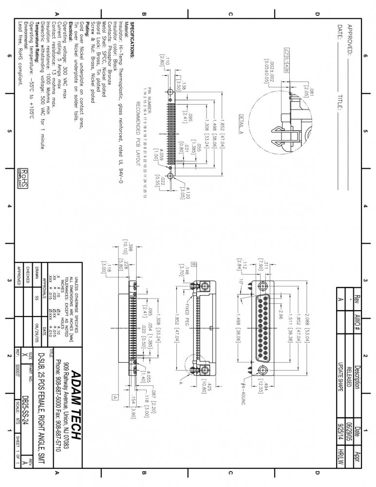 ADAM TECH DB25-SS-24 product document preview