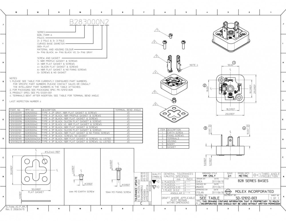 Product drawing image for B28 series base documentation