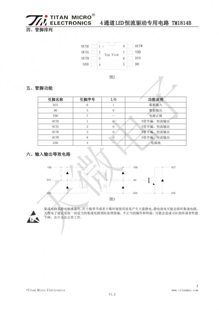 TM1814B datasheet page 2