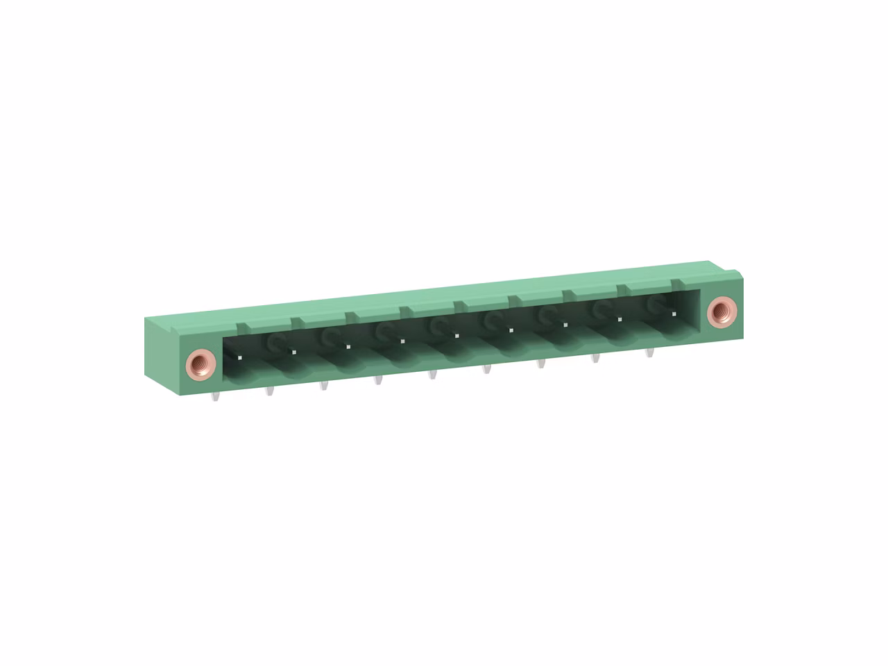 Mini-Fit Jr. Vertical Header, 4.20mm Pitch, Dual Row, 10 Circuits, with Snap-in Plastic Peg PCB Lock, Tin, Natural