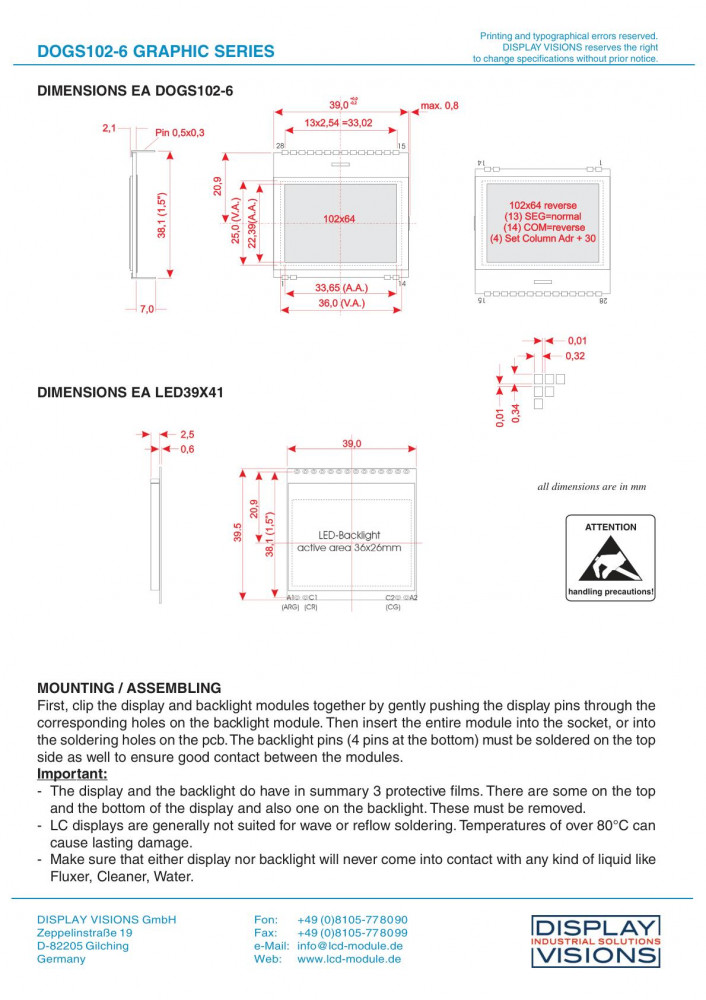 EA DOGS102N-6 datasheet page 10