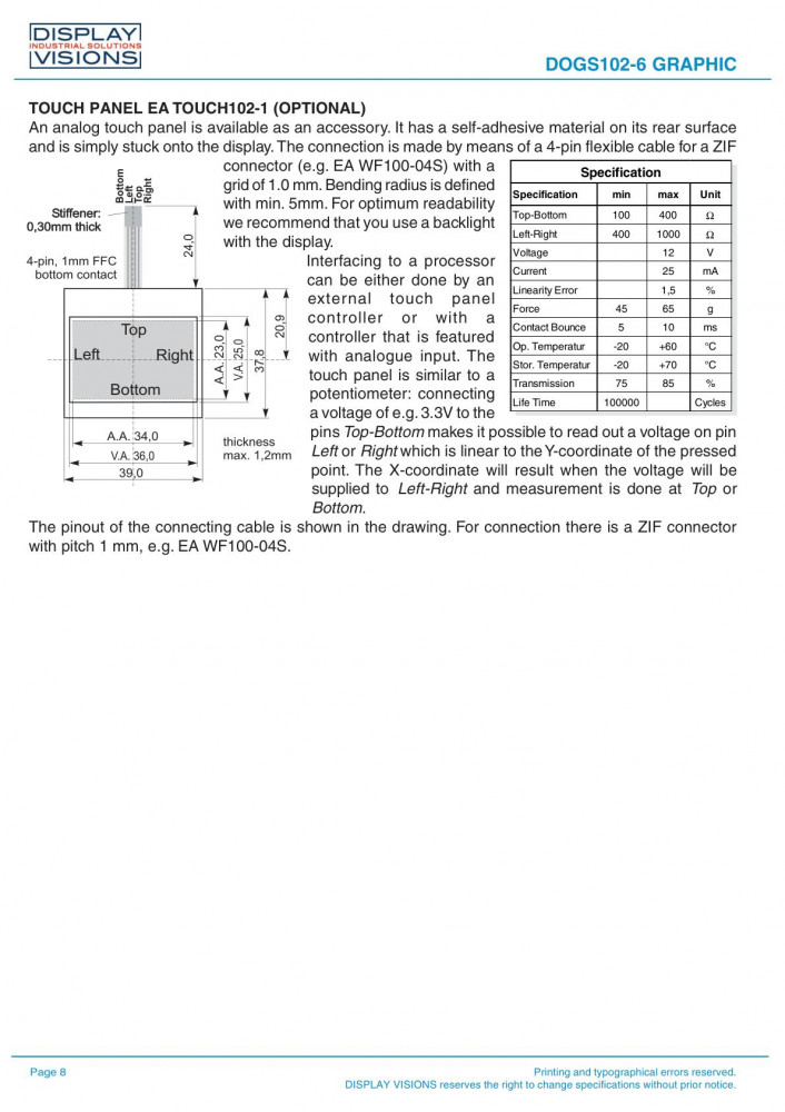 EA DOGS102N-6 datasheet page 8