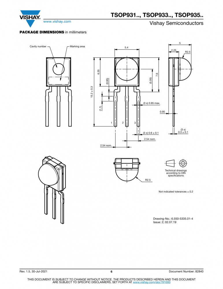 TSOP93538 datasheet page 6