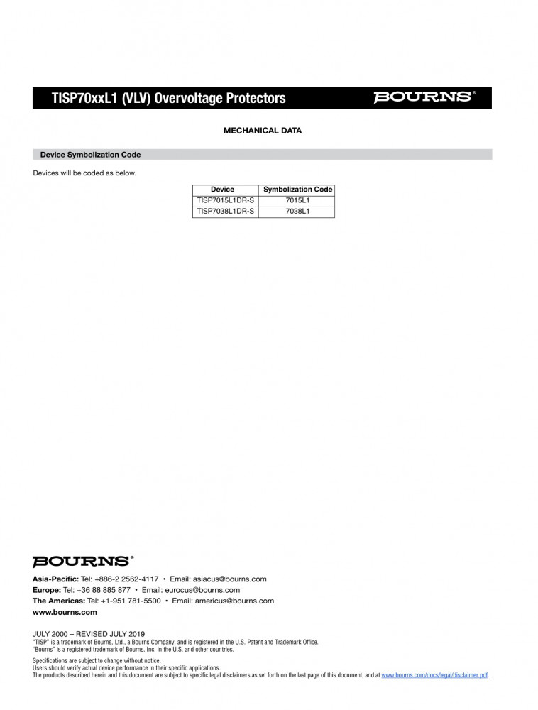 TISP7015L1DR-S datasheet page 8