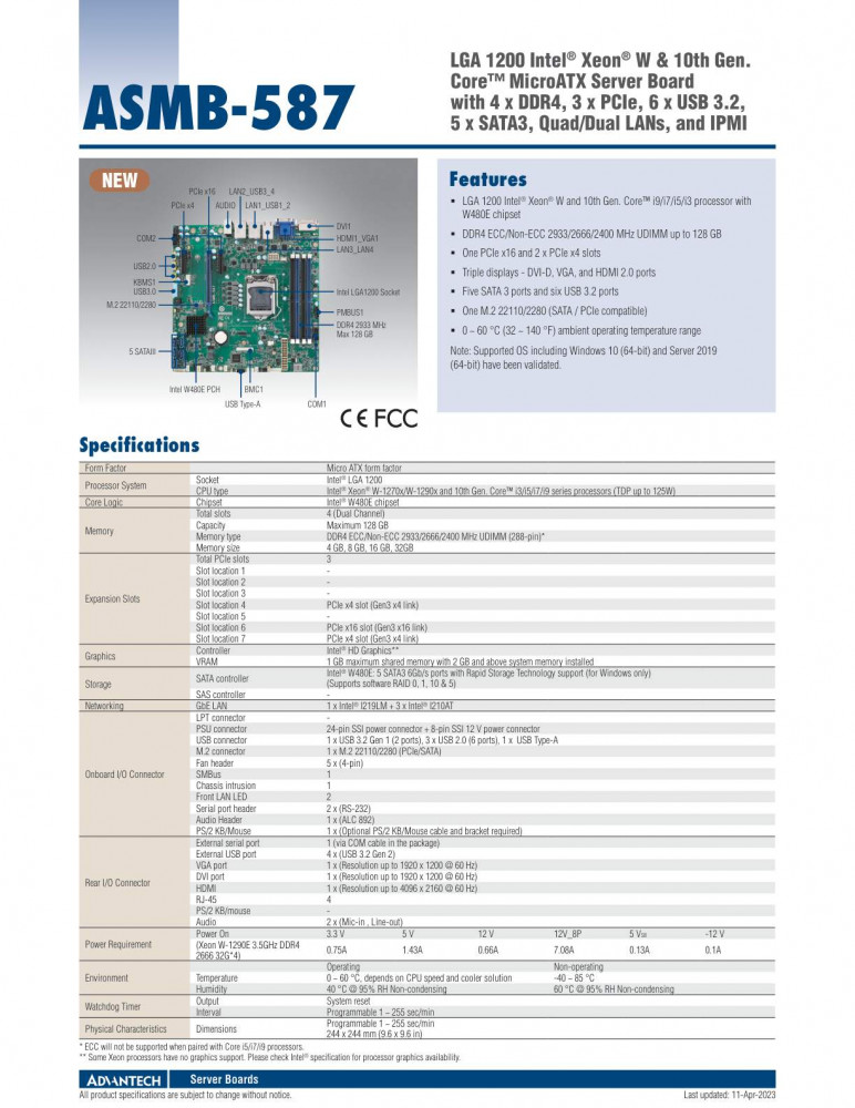 ASMB-587 technical datasheet page