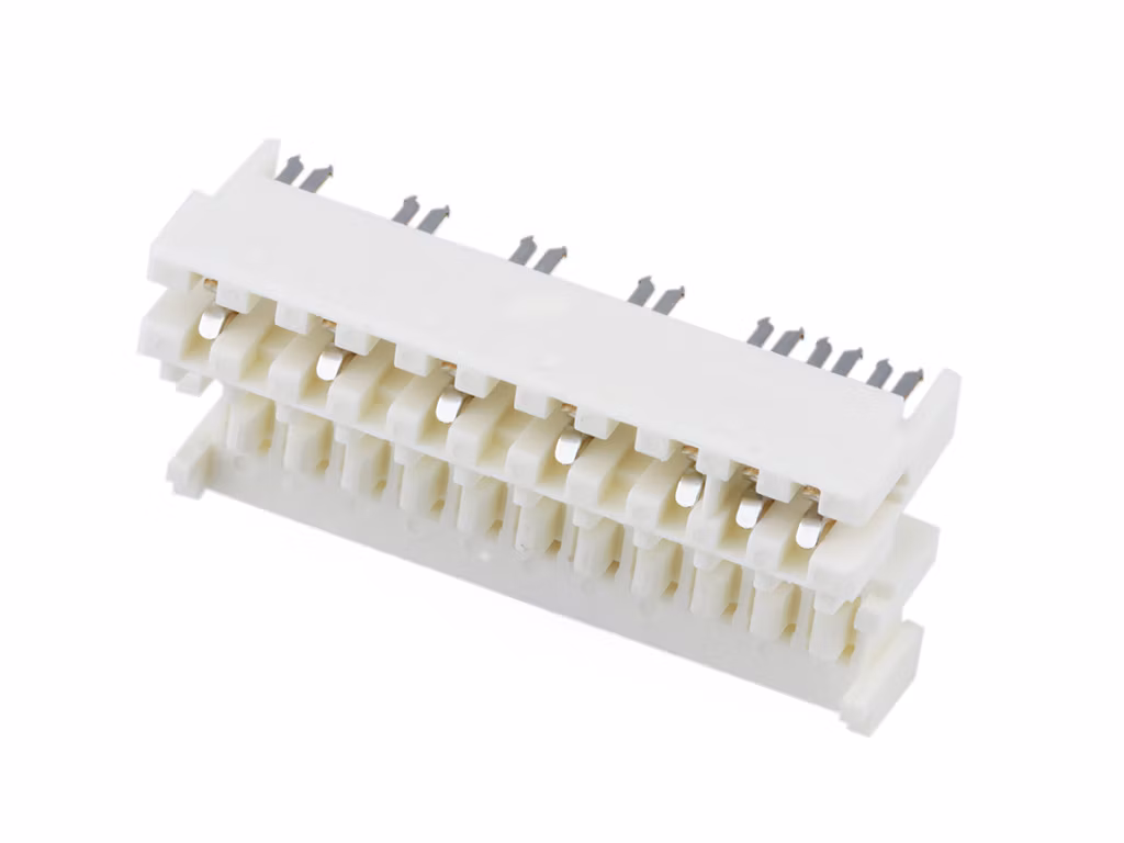 Appli-Mate RAST 2.5 IDT Connector, 2.50mm Pitch, Direct/Indirect, Female, Beaded Terminal, 11 Circuits, All Position Keys, Open Endwalls, Polarizing Rib Between 10/11 for sale
