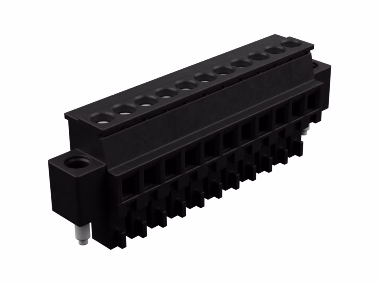 3.81mm Pitch Eurostyle Vertical Plug, with Retention Screws, Front Wire Entry, Gold (Au) Plated, Black, 11 Circuits for sale