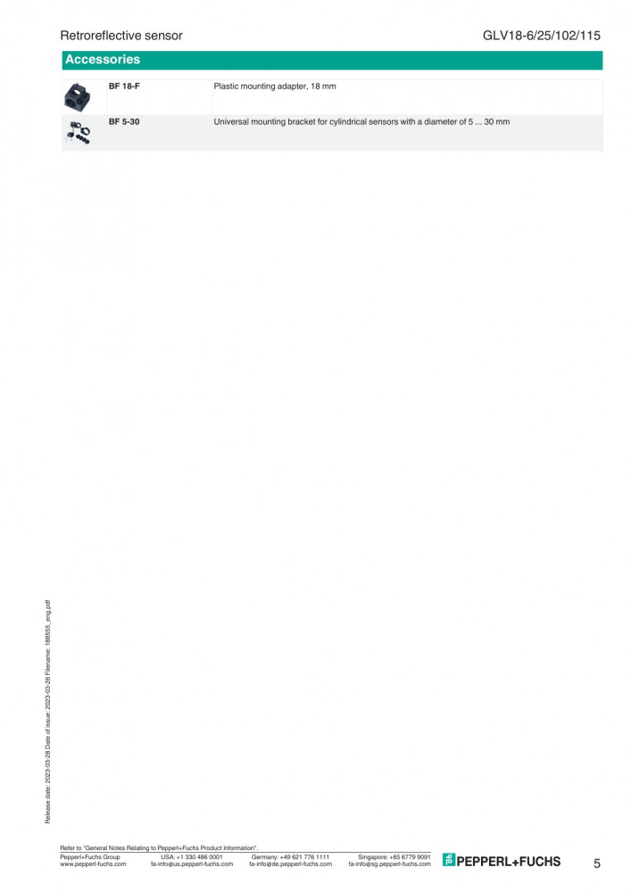 GLV18-6/25/102/115 documentation page 5