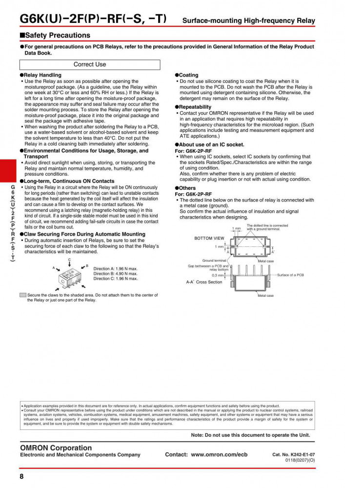 G6K relay datasheet preview, page 8