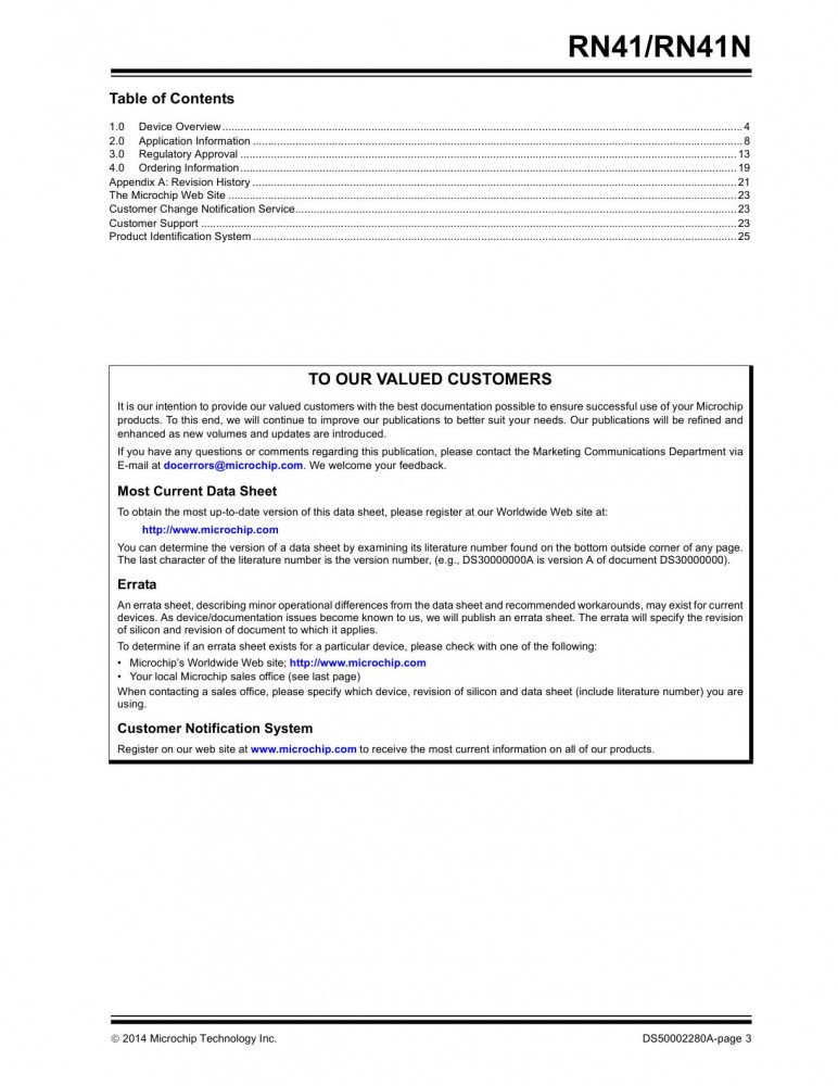 RN41 datasheet page 3