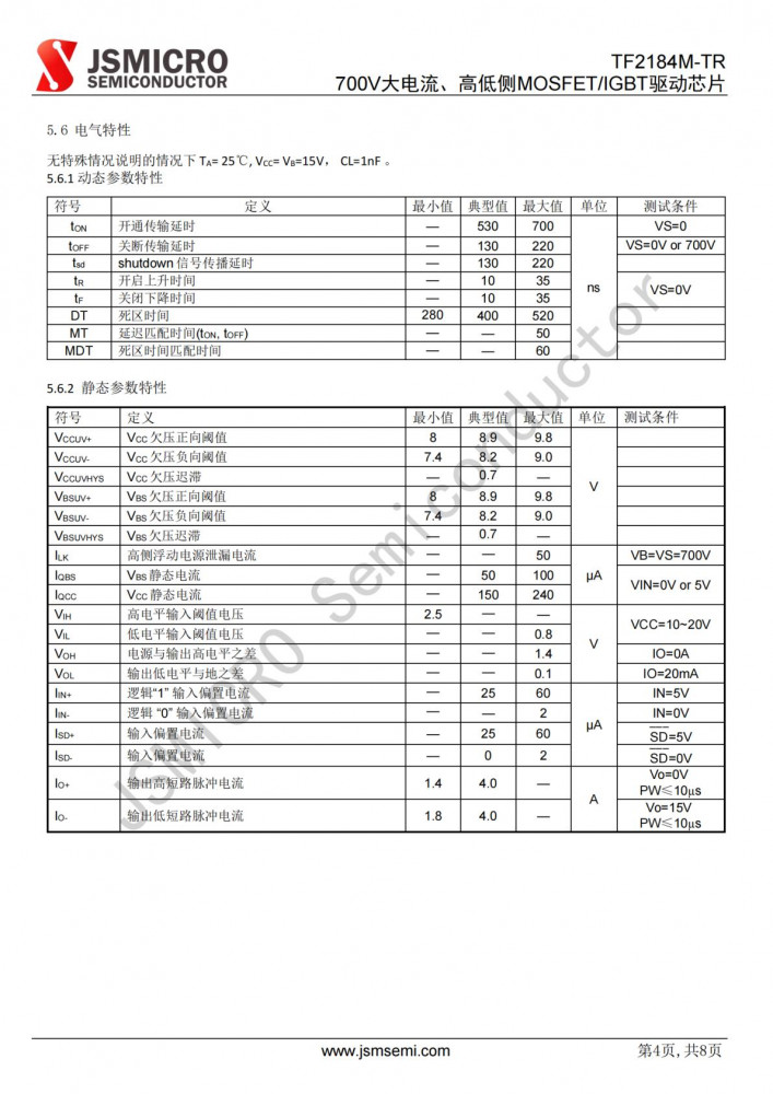 TF2184M-TR datasheet page 4