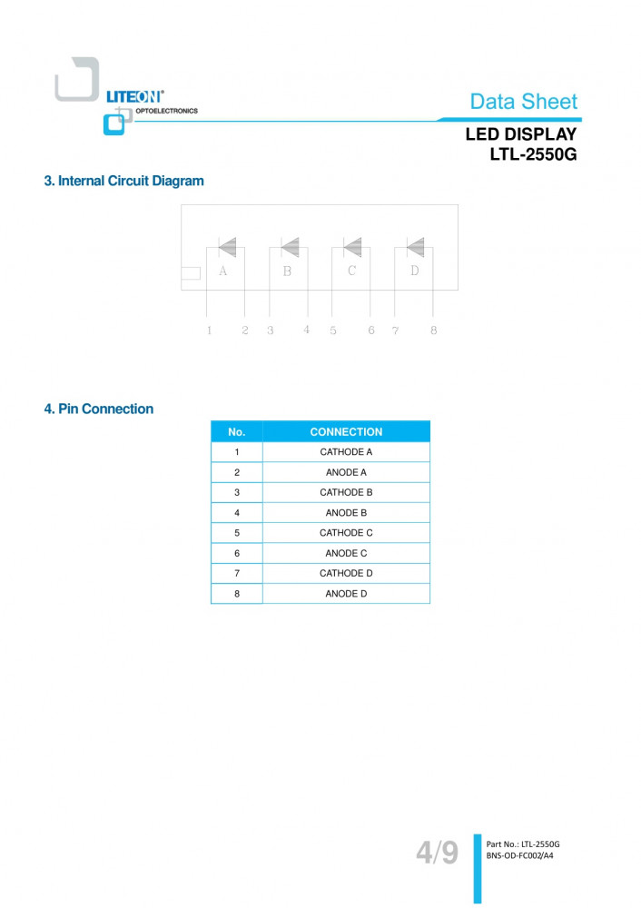 LTL-2550G datasheet page 5