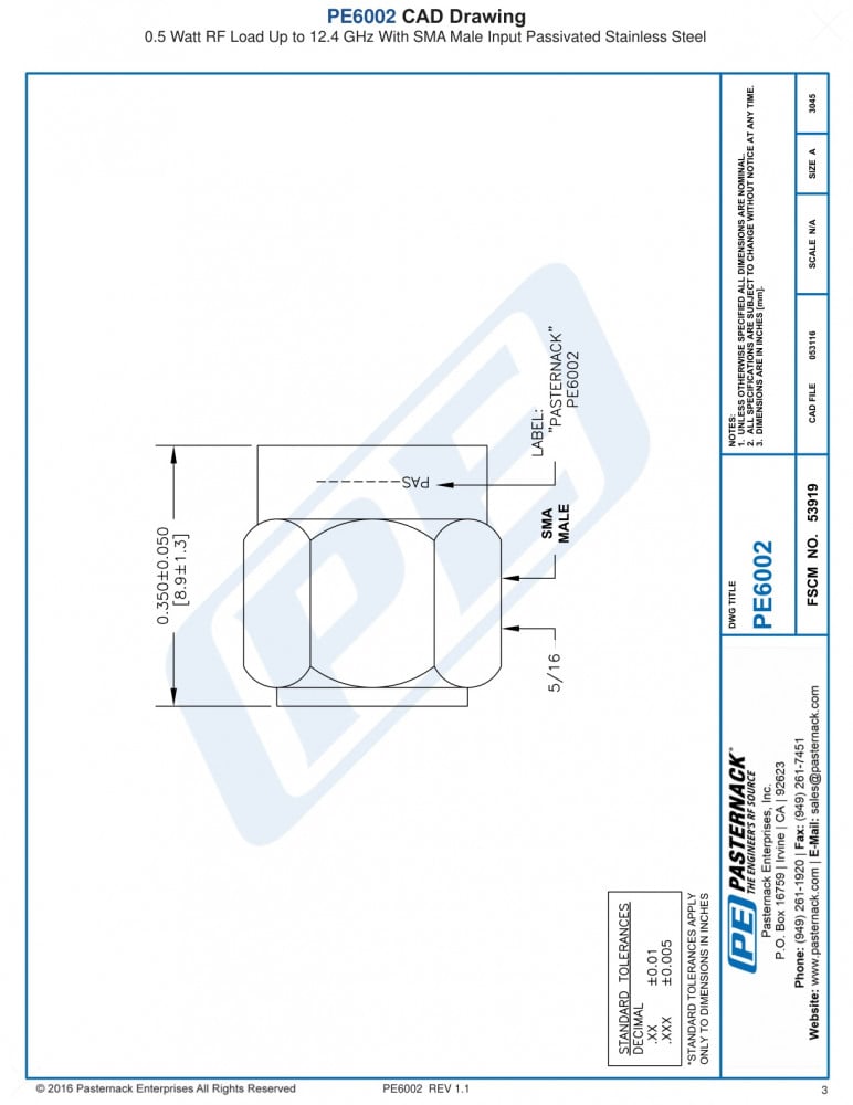 PE6002 technical document page 3