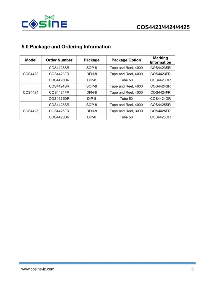 COS4424 datasheet page 8