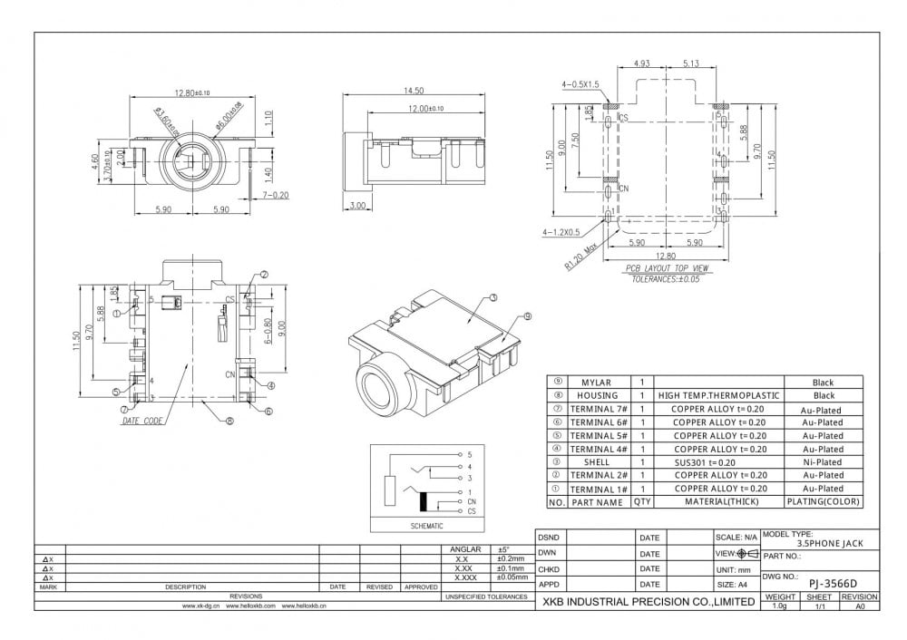 PJ-3566D technical document preview