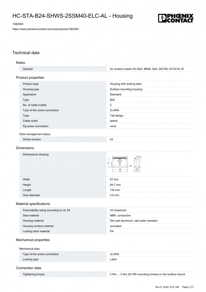 Phoenix Contact 1082593 technical document page 2