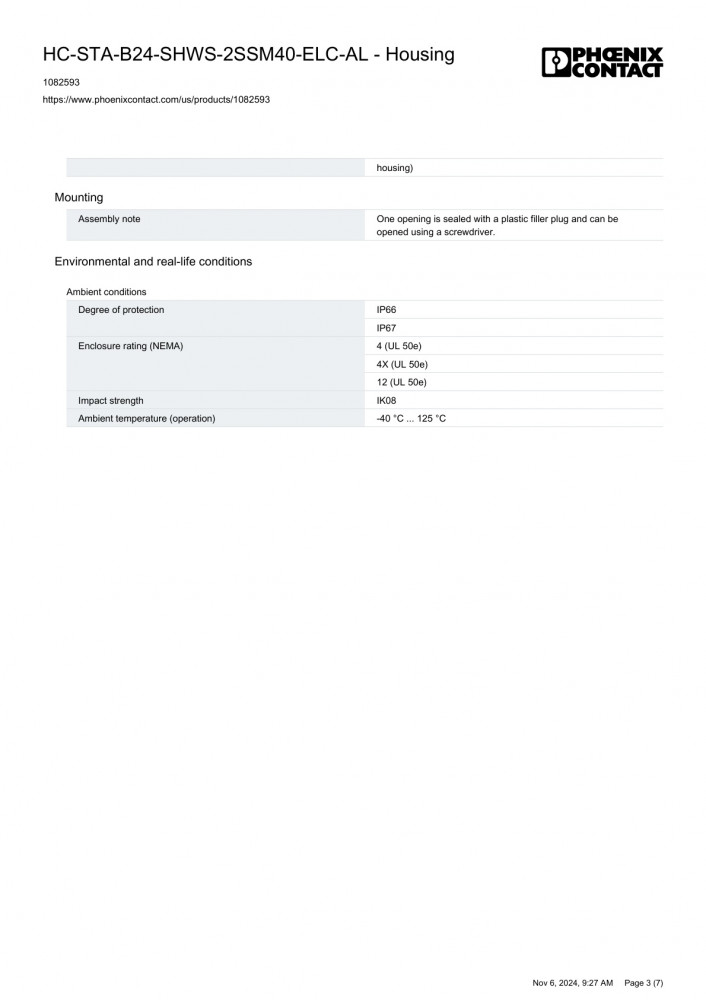 Phoenix Contact 1082593 technical document page 3