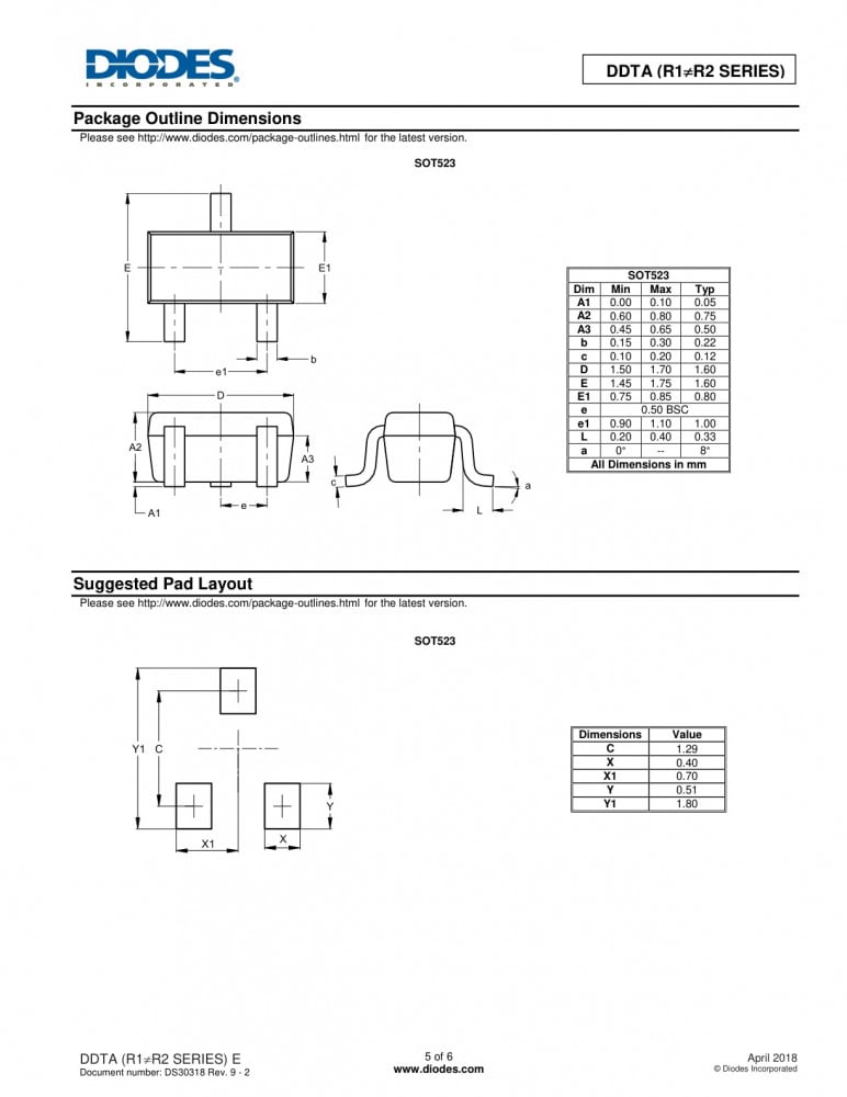 DDTA123YE-7-F datasheet page 5