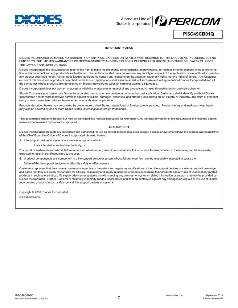 PI6C49CB01Q3WEX datasheet page 7