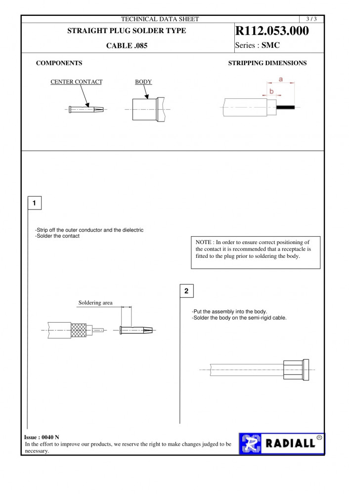 Radiall R112053000 datasheet, page 3