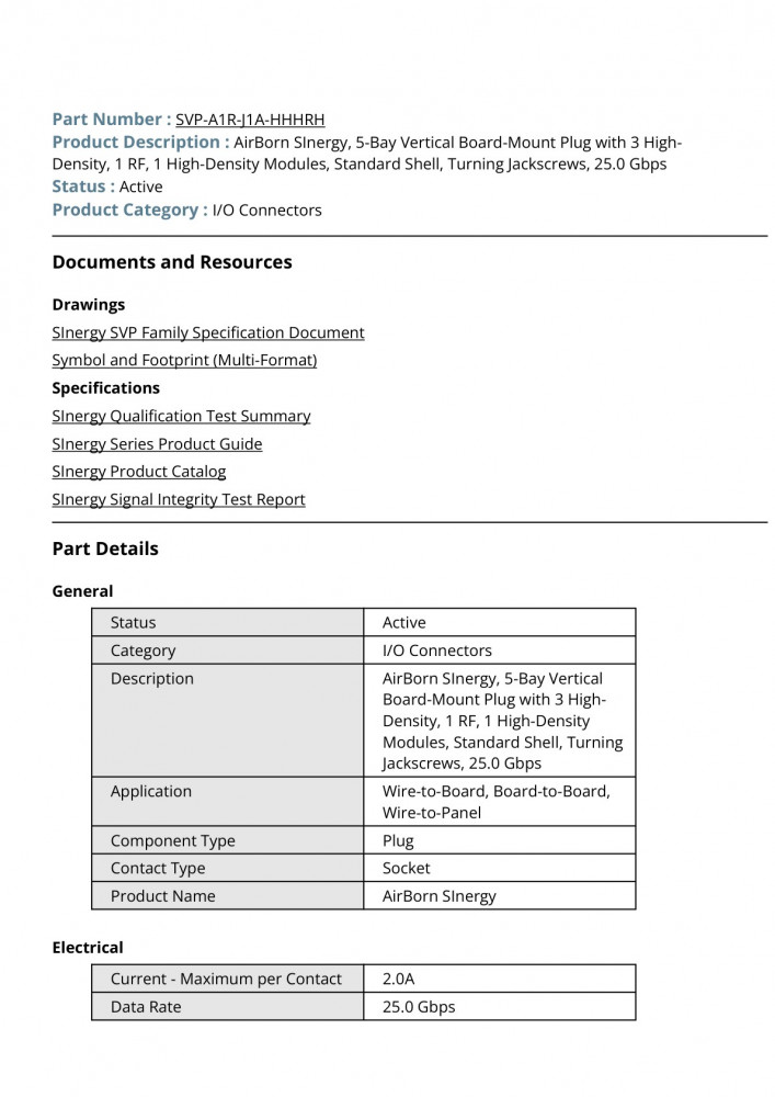 SInergy technical document page 1