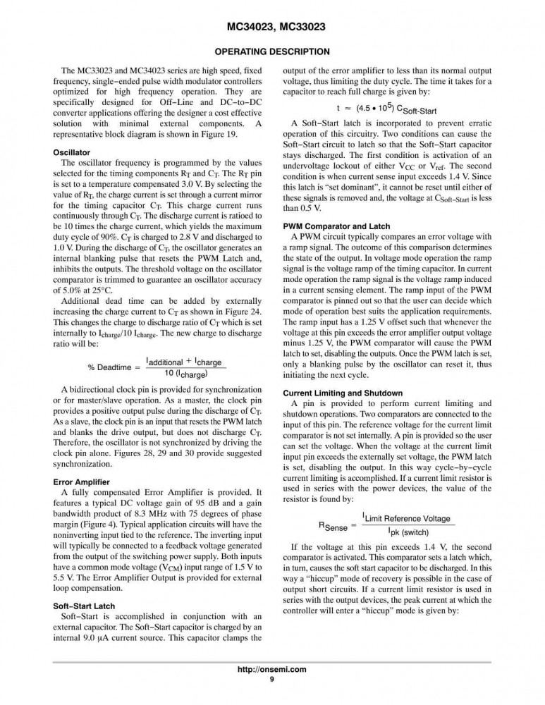 MC34023 datasheet page 10