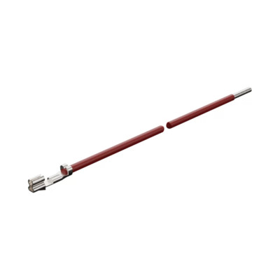 Pre-Crimped Lead Mini-SPOX Female-to-Pigtail, Tin (Sn) Plating, 225.00mm  Length, 22 AWG, Red for sale