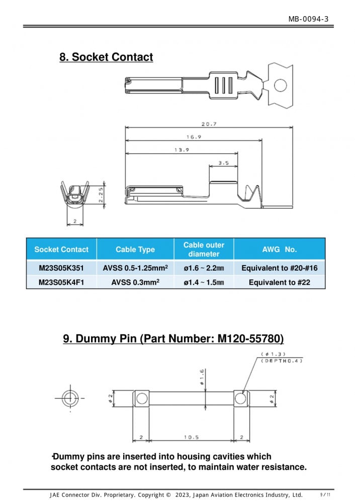 MX23A18SF1 technical document page 9