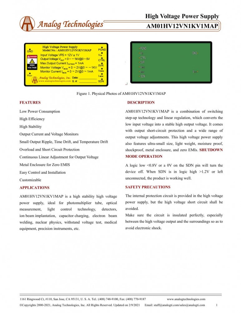 AM01HV12VN1KV1MAP datasheet page 1
