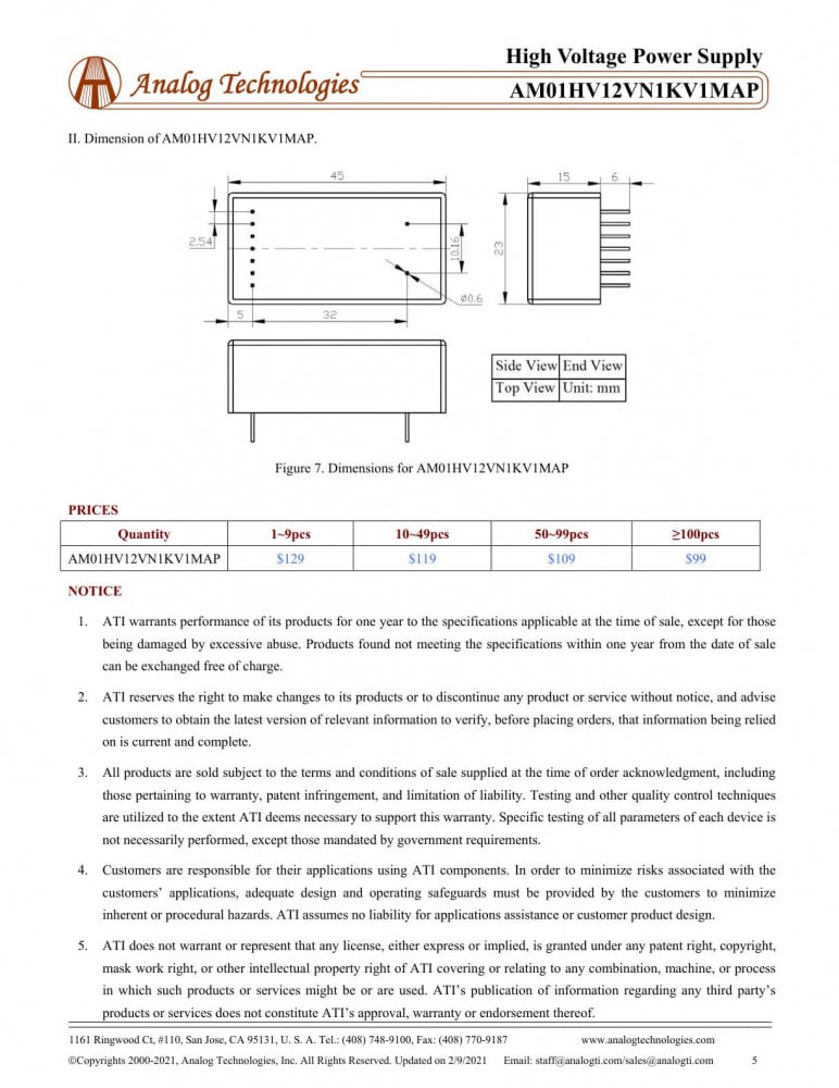 AM01HV12VN1KV1MAP datasheet page 5