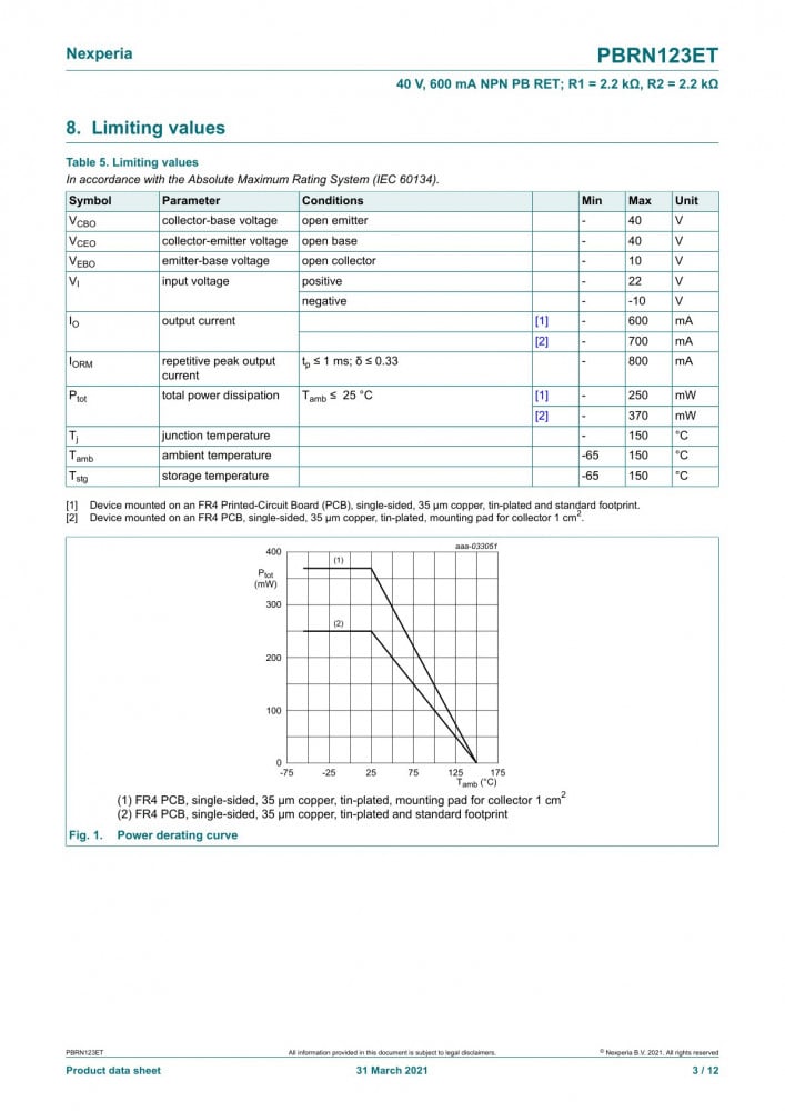 PBRN123ET datasheet page 3