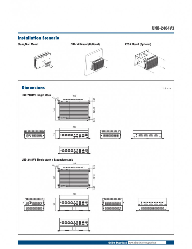 UNO-2484V3 technical document page 2