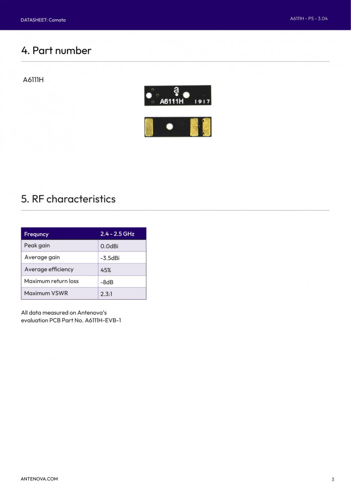 Comata A6111H datasheet page 3