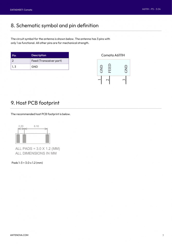 Comata A6111H datasheet page 7