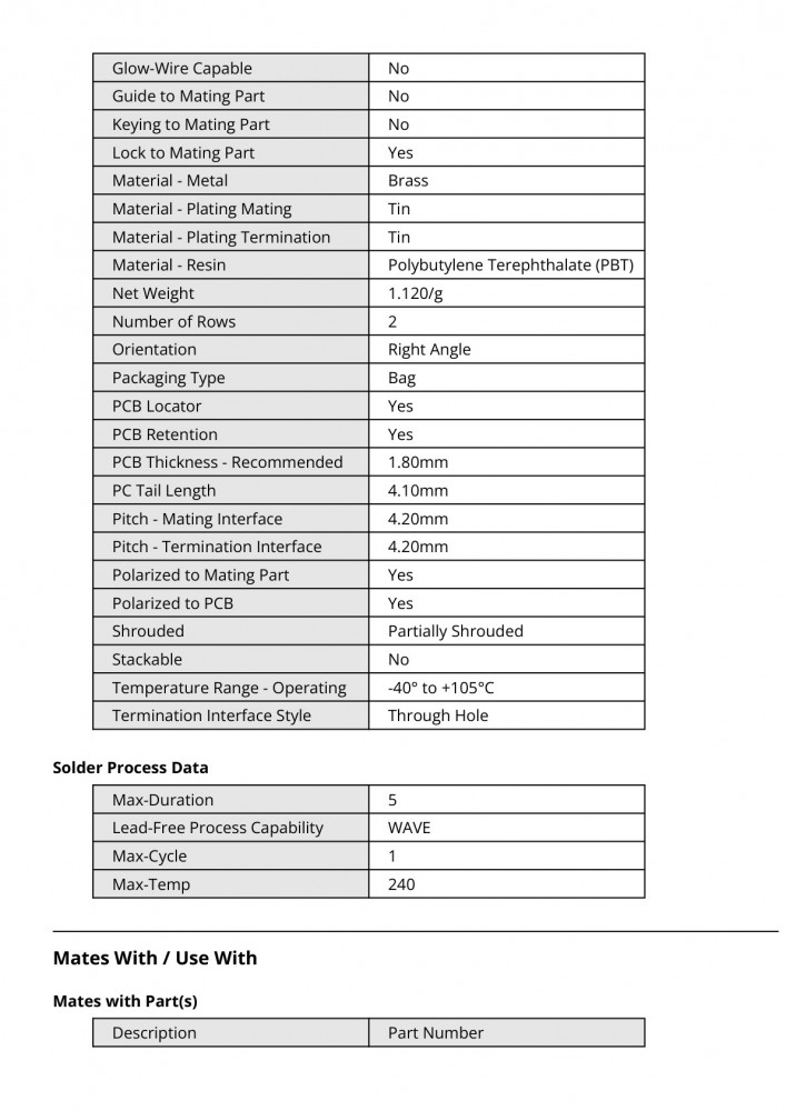 MOLEX Mini-Fit Plus HCS specification page 3