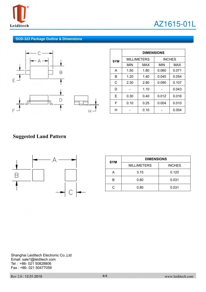 AZ1615-01L datasheet page 4
