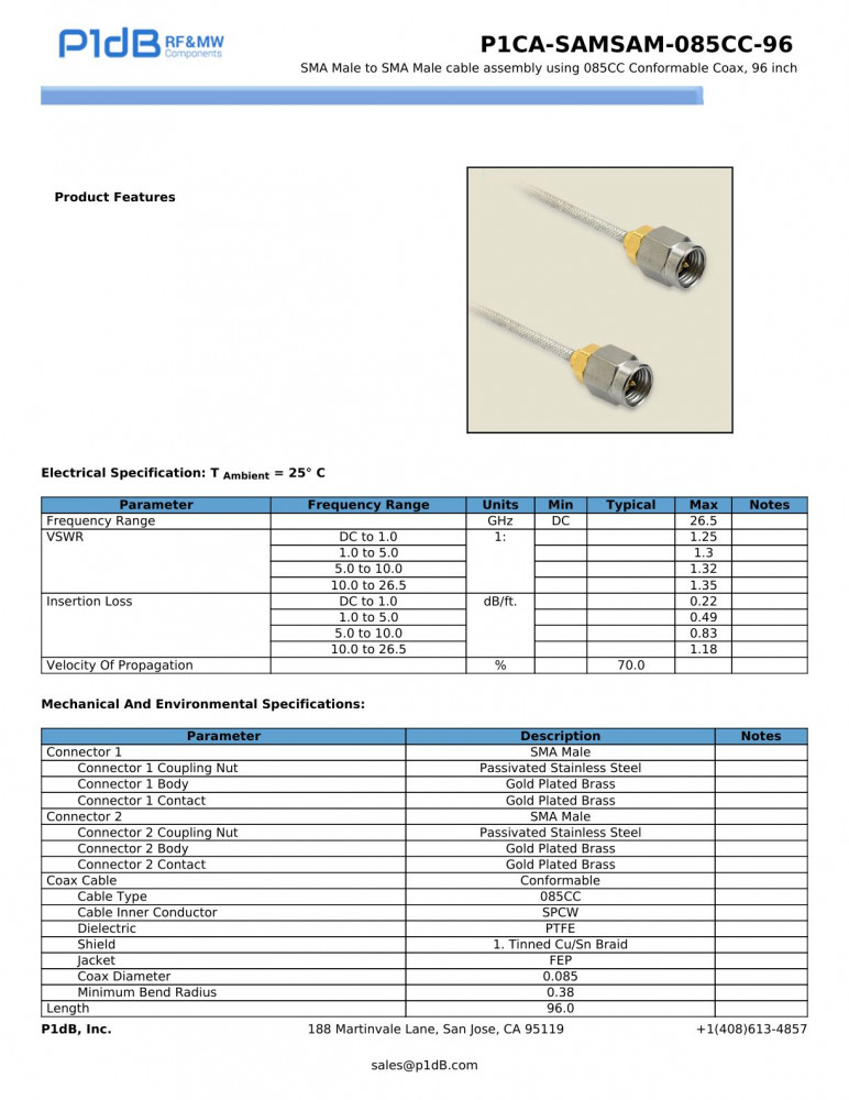 P1CA-SAMSAM-085CC-96 technical document image, page 1