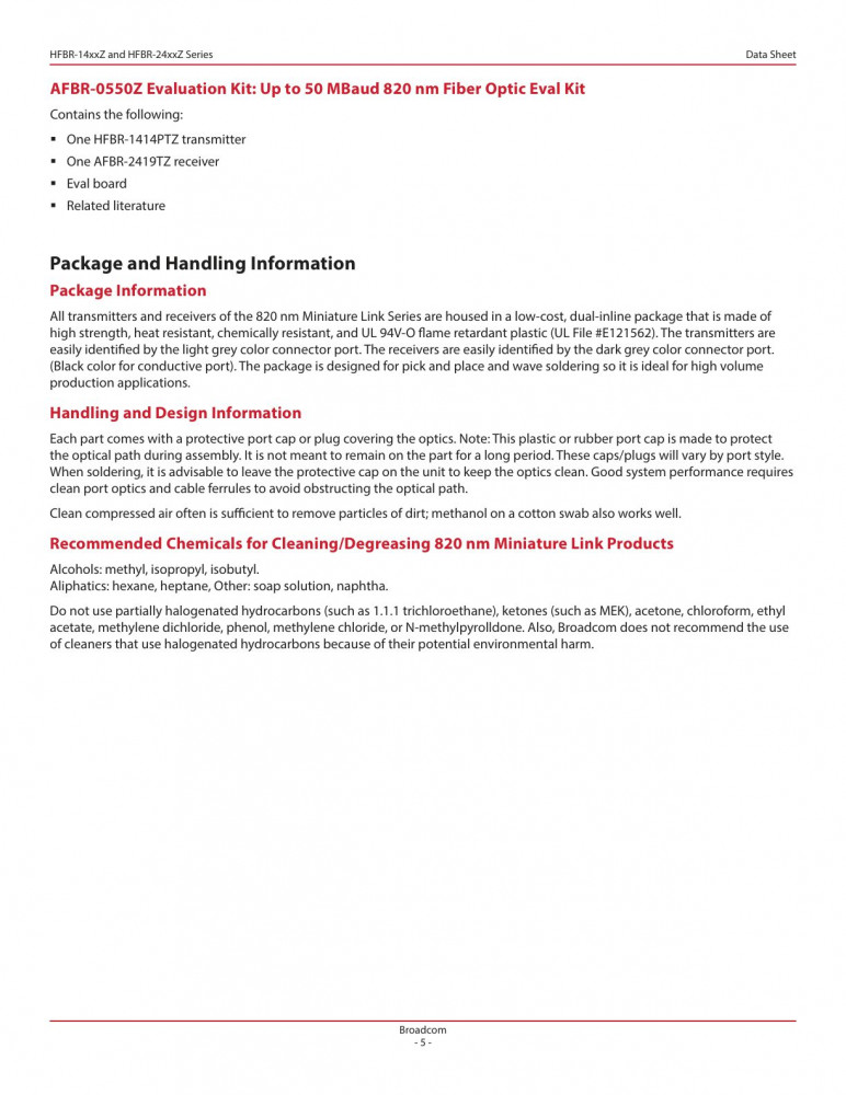 Broadcom datasheet page 5