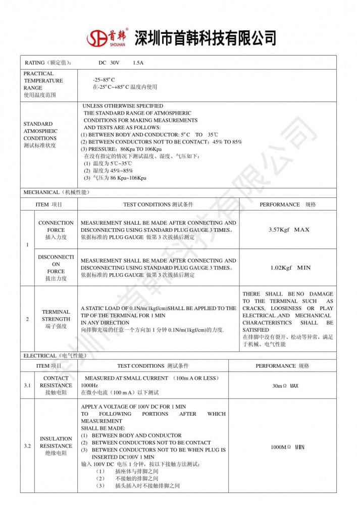 SHOU HAN 10.0QCHTZ6.8 specification page 3